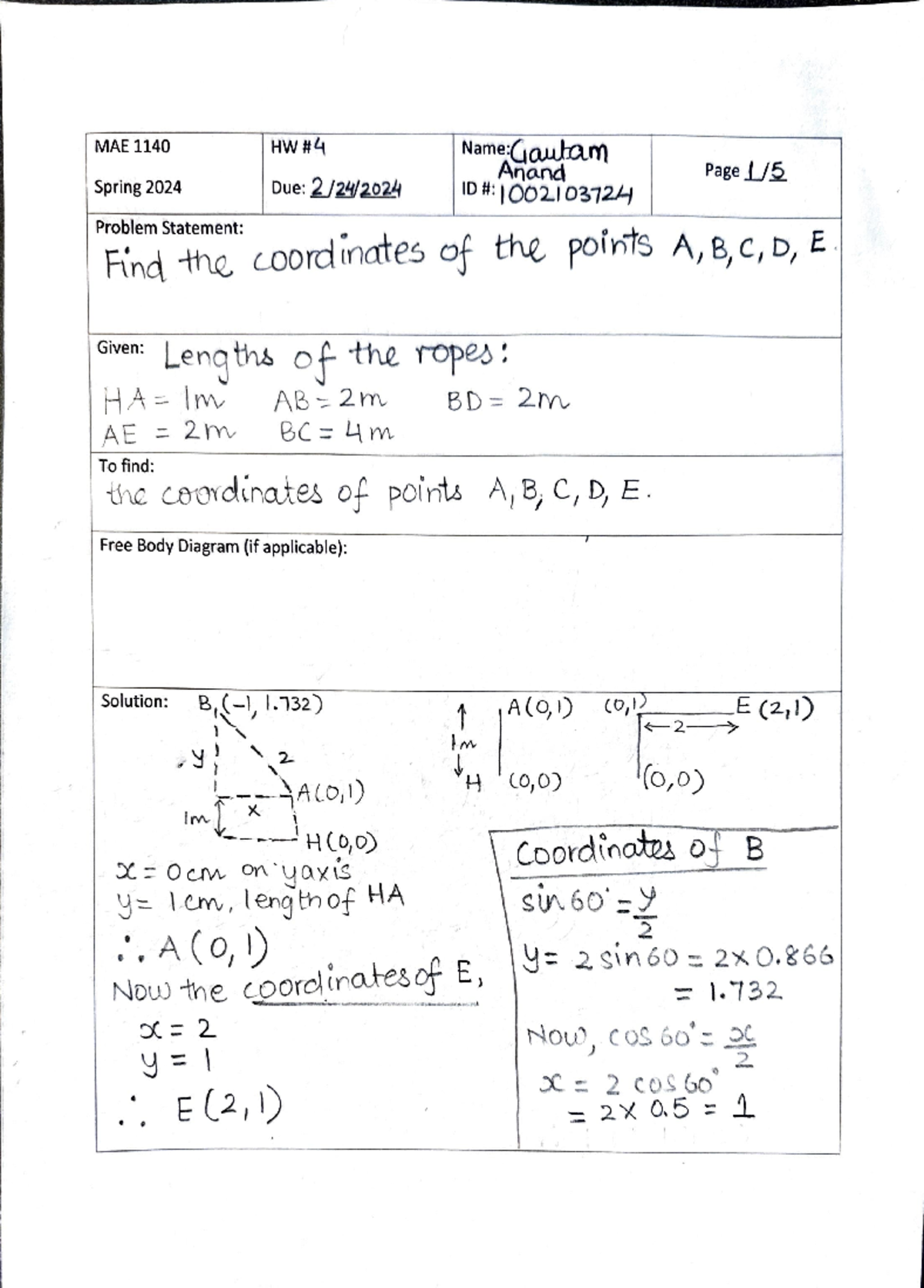 HW-4 Anand Gautam 1002103724 - MATH 2425 - Studocu