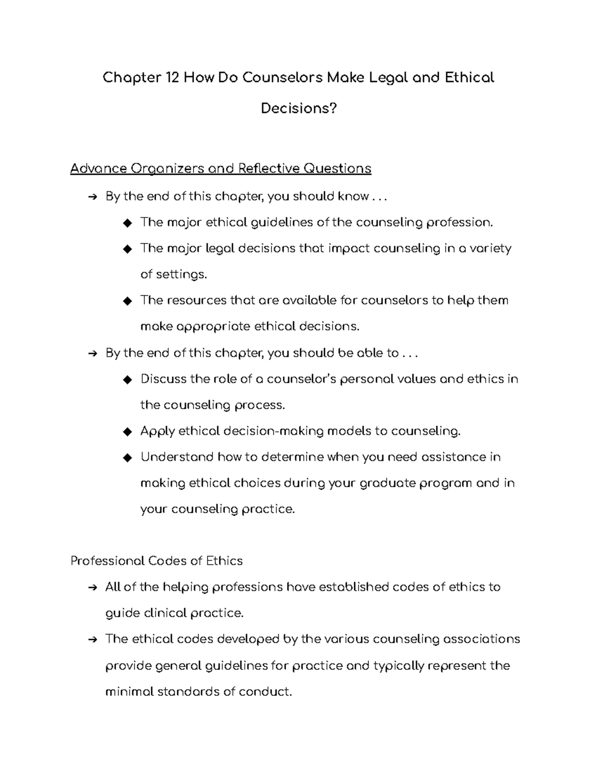 How Do Counselors Make Legal and Ethical Decisions - Chapter 12 How Do ...
