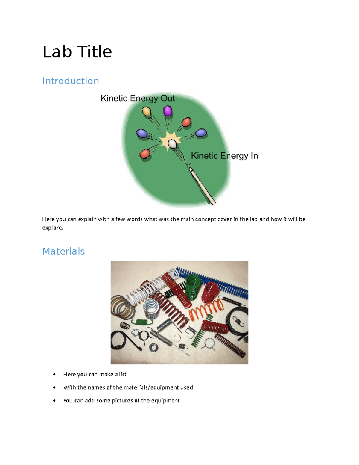 Lab Report Template - Course - Lab Title Introduction Here you can ...