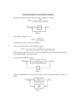 Tutorial Problems 6 - TUTORIAL PROBLEMS 6: DIGITAL CONTROL SYSTEM ...