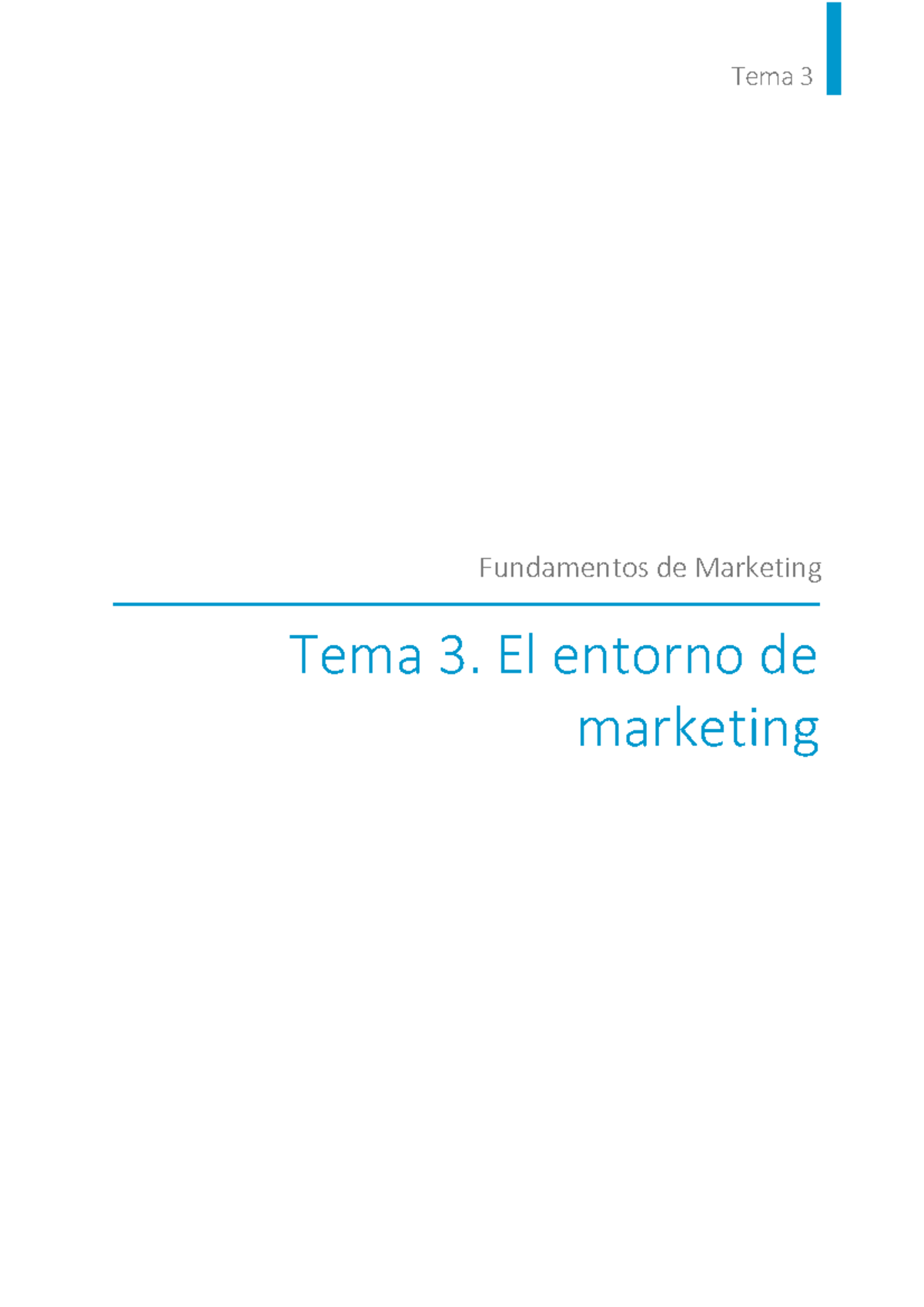 Tema 3 El entorno del Marketing - Tema 3 Fundamentos de Marketing Tema ...