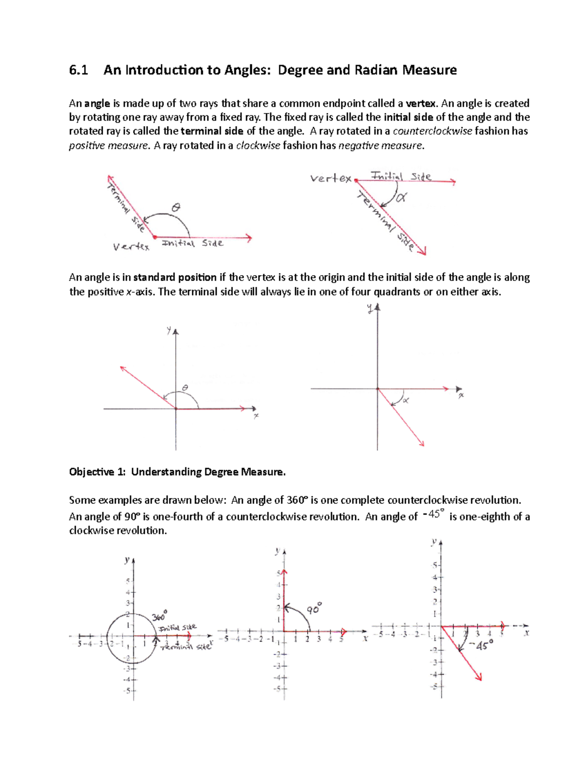 Sec 6.1 043019 - math - 6 An Introduction to Angles: Degree and Radian ...