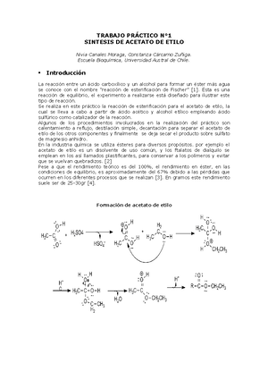 Reacciones etanoato - N/A - Debido a las características que el acetato ...