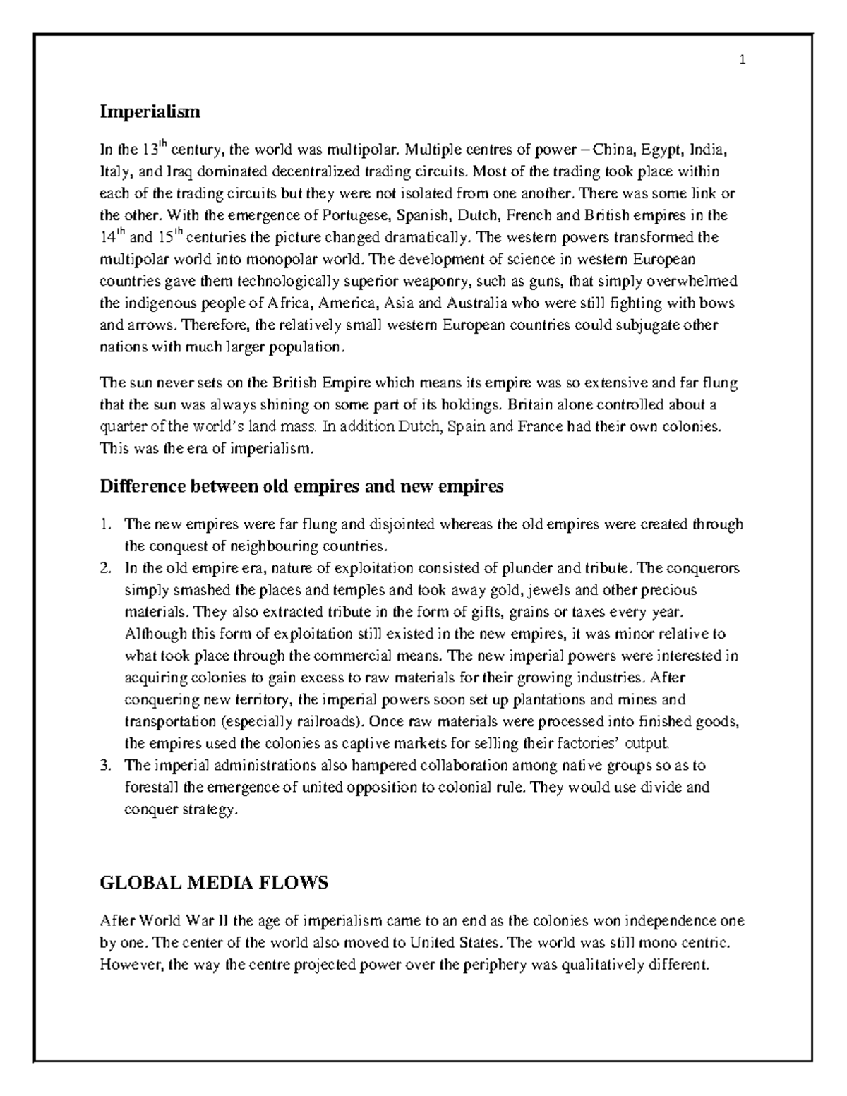 Global Media Scenario - These are the lecture notes for BJMC ...