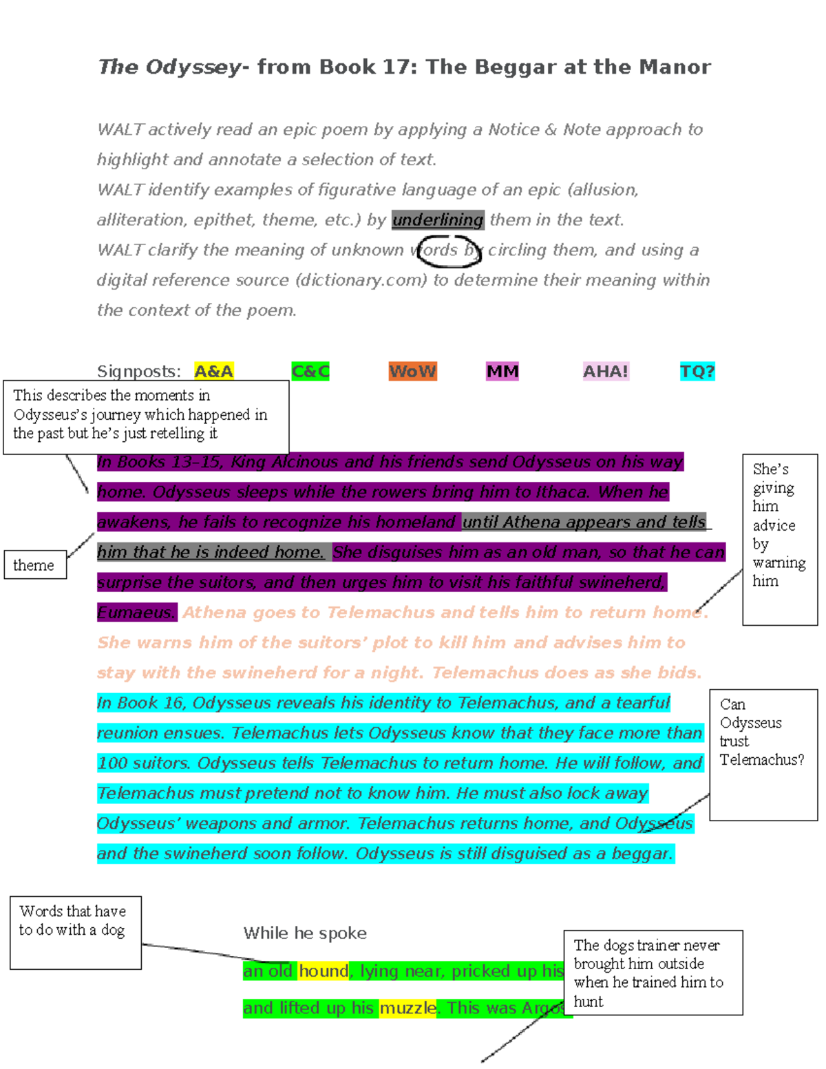 The Odyssey Book 17 - The Odyssey- from Book 17: The Beggar at the ...