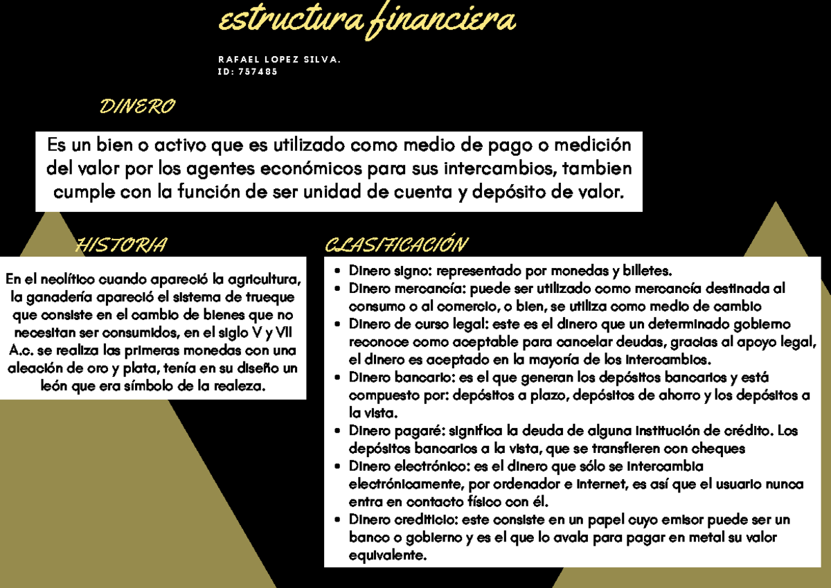 Historia DEL Dinero - DINERO RAFAEL LOPEZ SILVA. ID: 757485 estructura ...