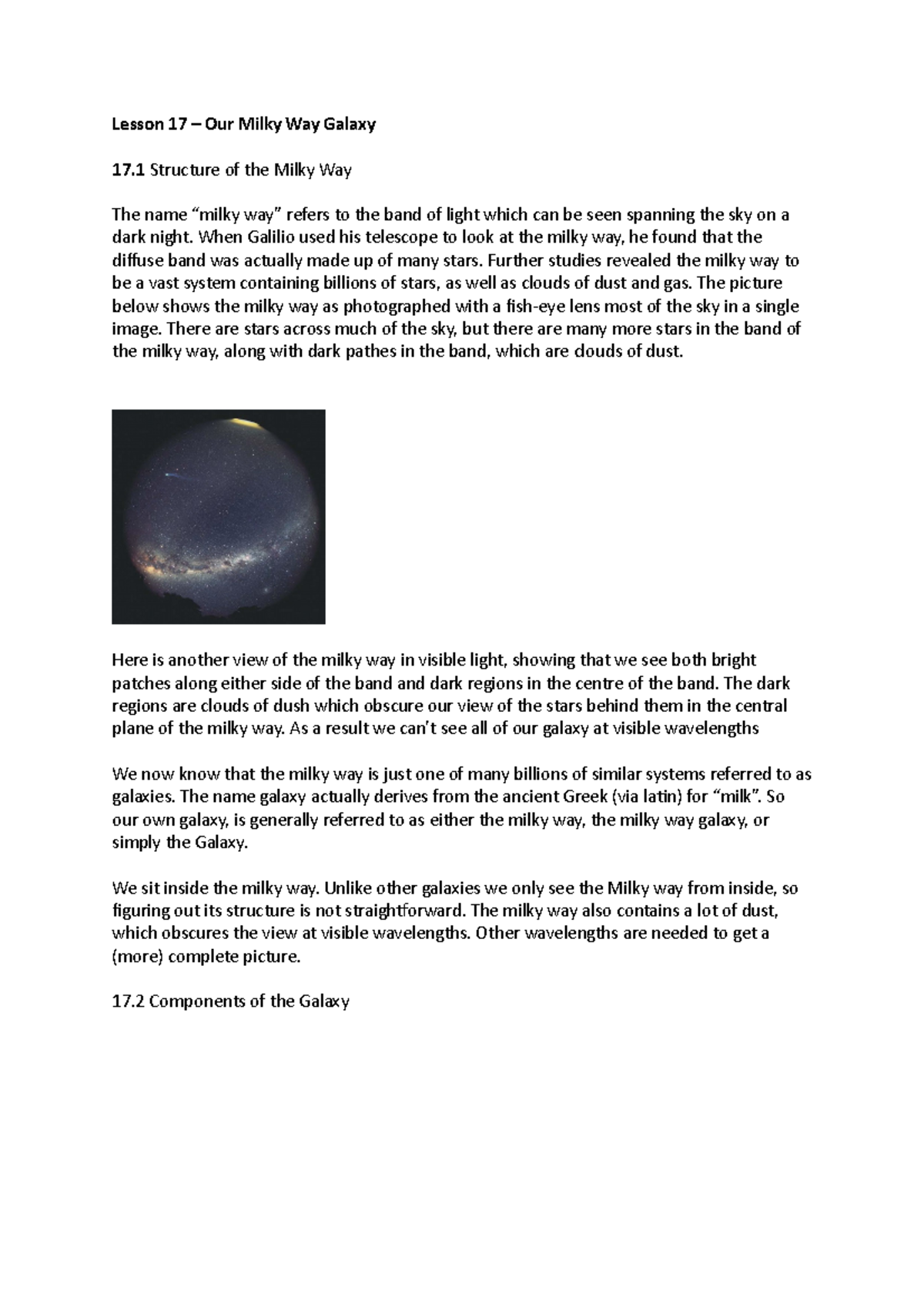 Lesson 17 - PHYS1160 - Introduction to Astronomy - UNSW Sydney - StuDocu