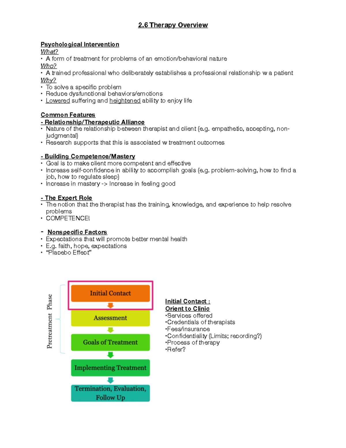Therapy Overview - 2 Therapy Overview Psychological Intervention What ...