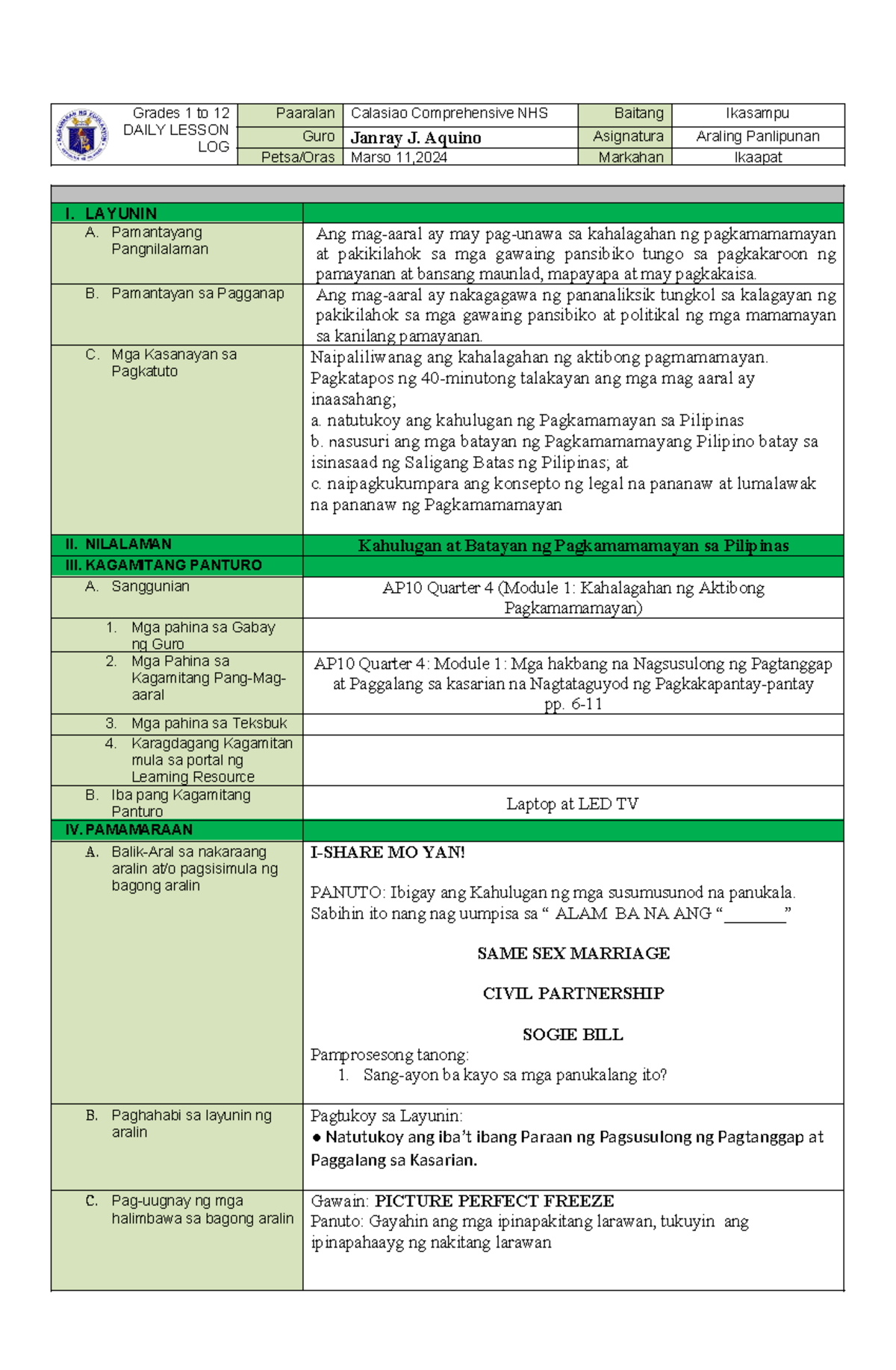 Kahulugan at Batayan ng Pagkamamamayan sa Pilipinas - Grades 1 to 12 ...