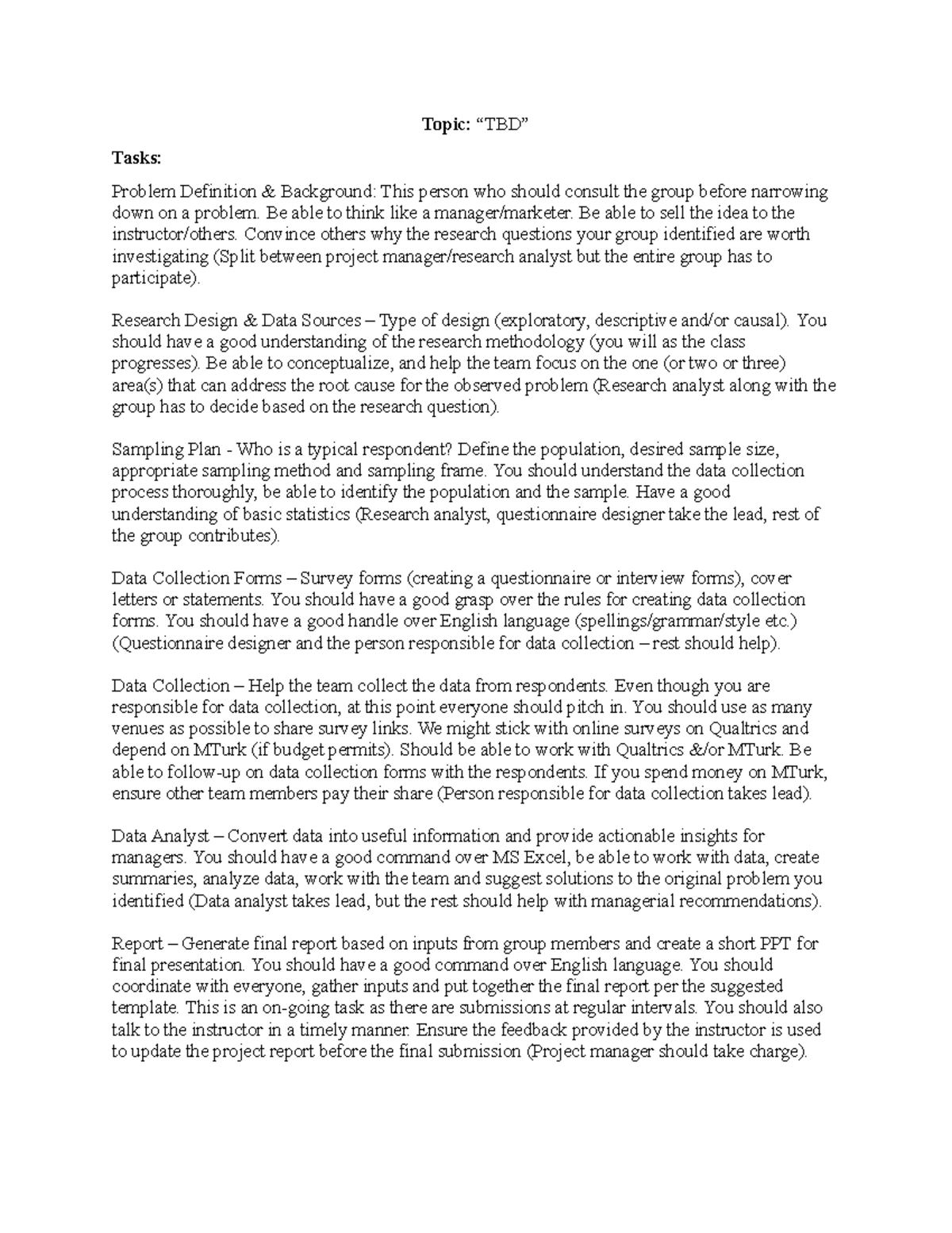 Contract Example - Topic: “TBD” Tasks: Problem Definition & Background ...