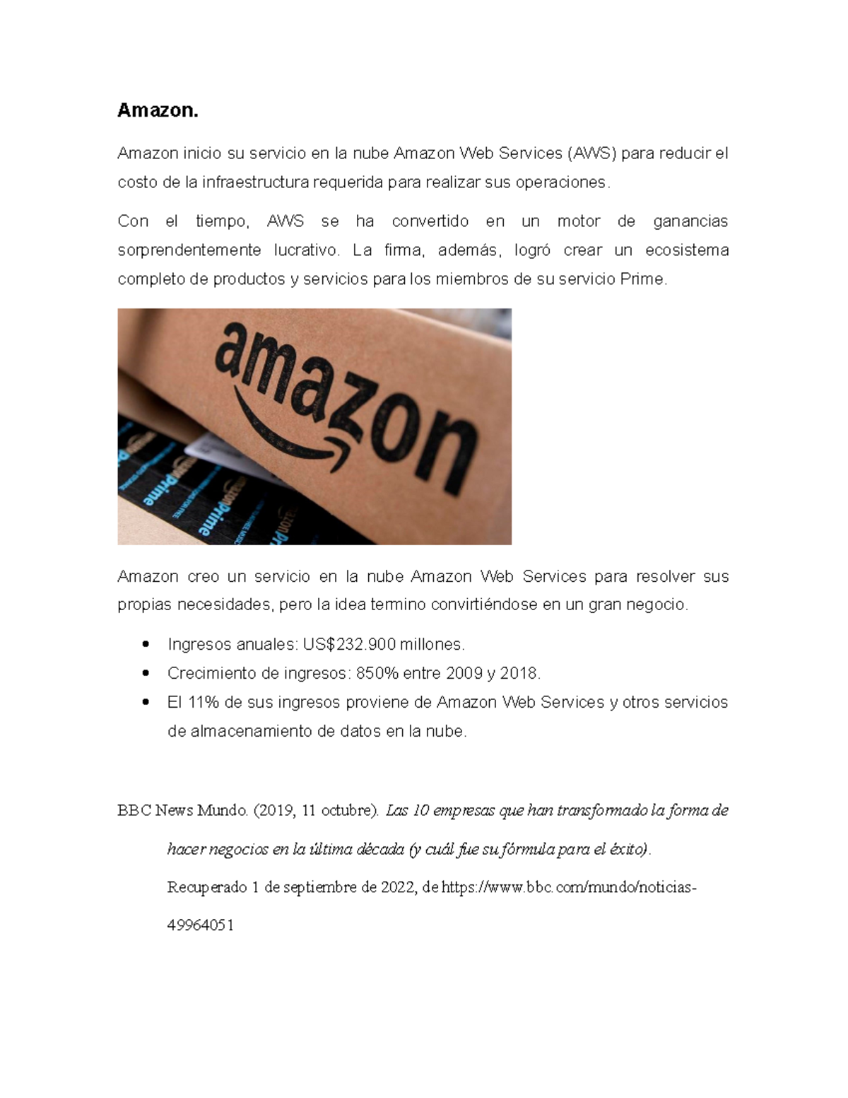 Amazon - TYU - Amazon. Amazon inicio su servicio en la nube Amazon Web ...