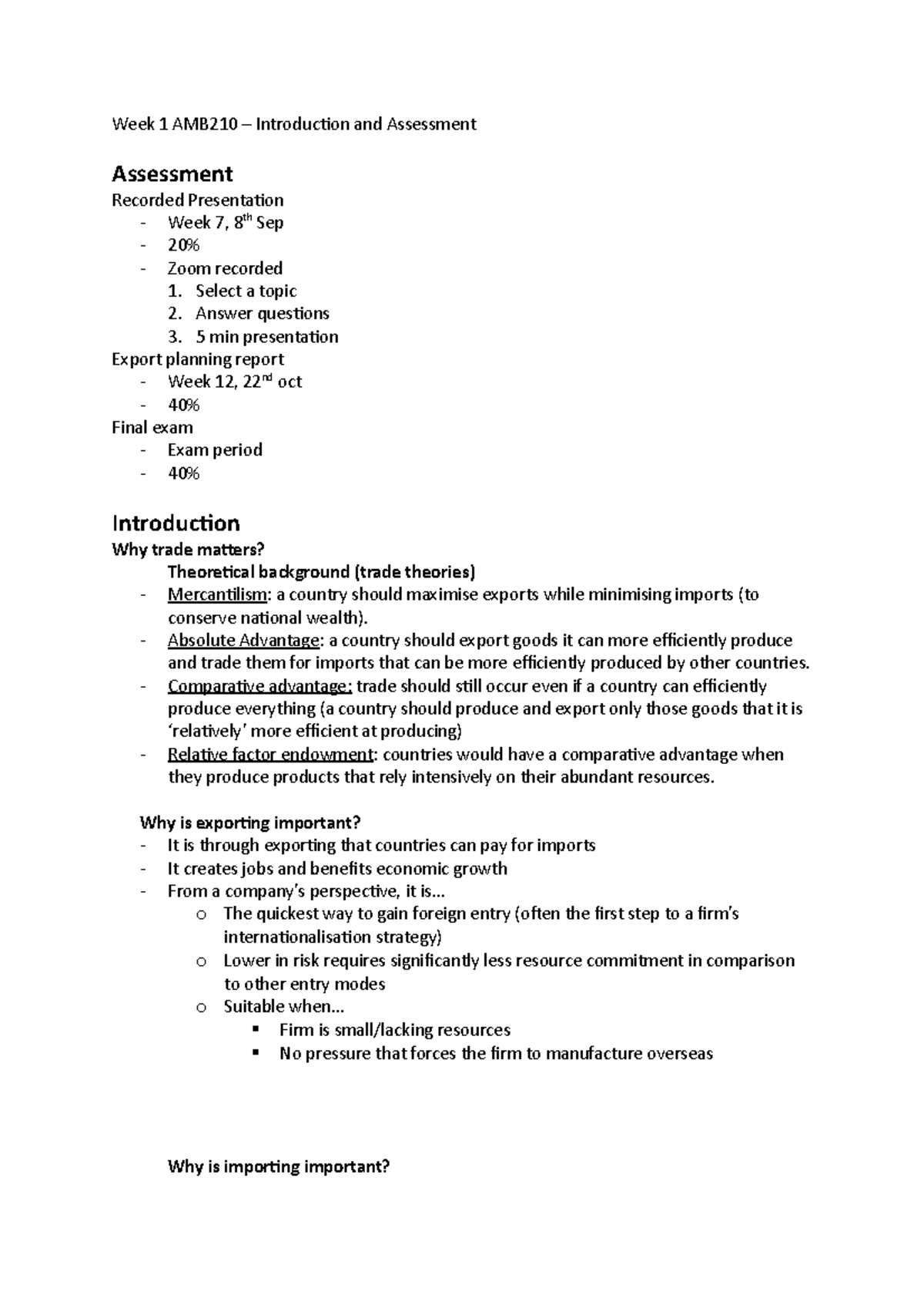 Week 1 AMB210 Introduction and Assessment - Week 1 AMB210 ...