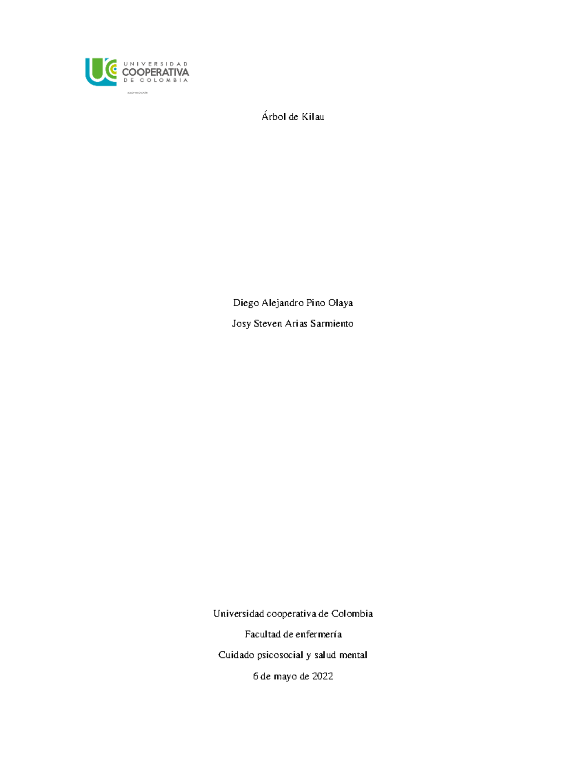 Árbol de kilau final - sasdasd - Árbol de Kilau Diego Alejandro Pino ...