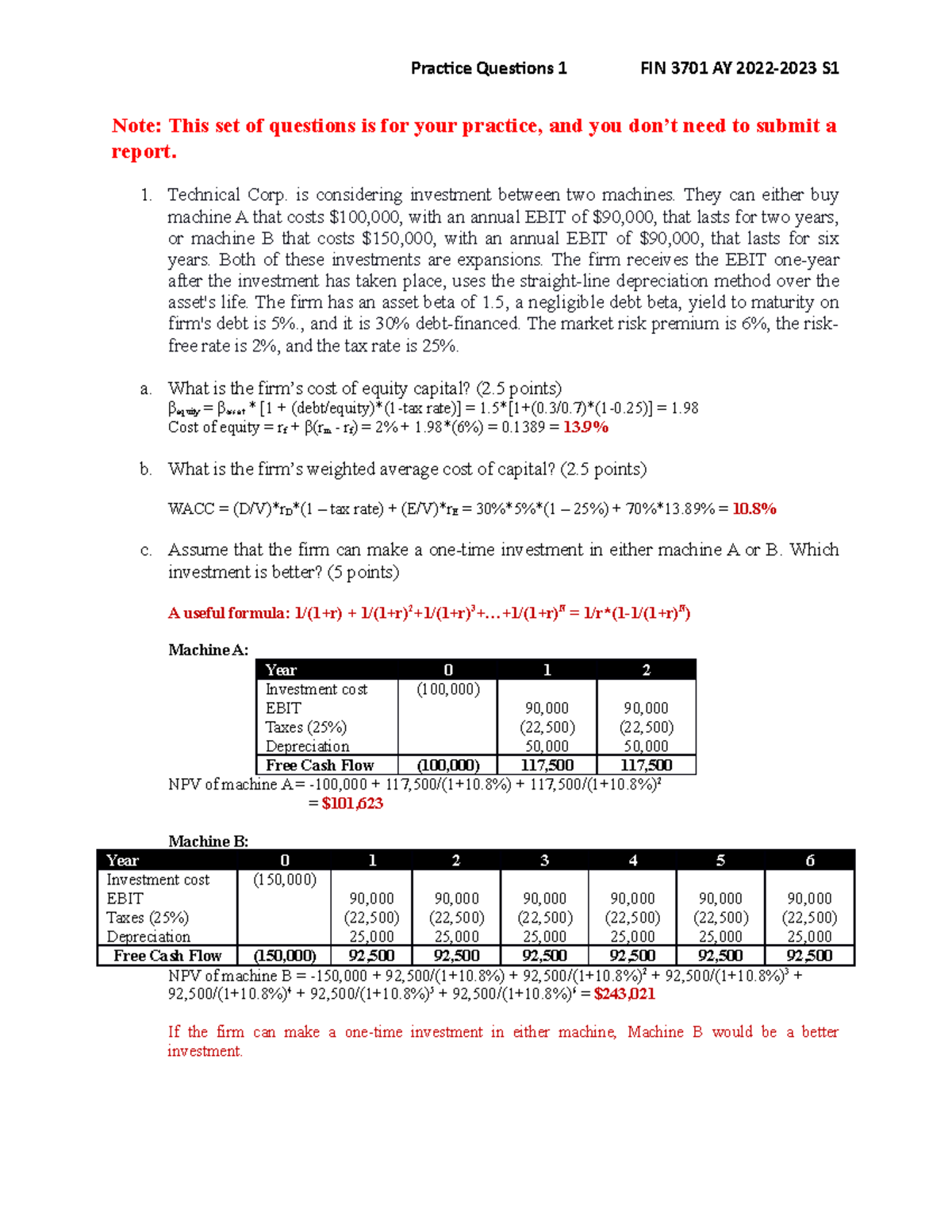 Practice questions set 1 - Note: This set of questions is for your ...