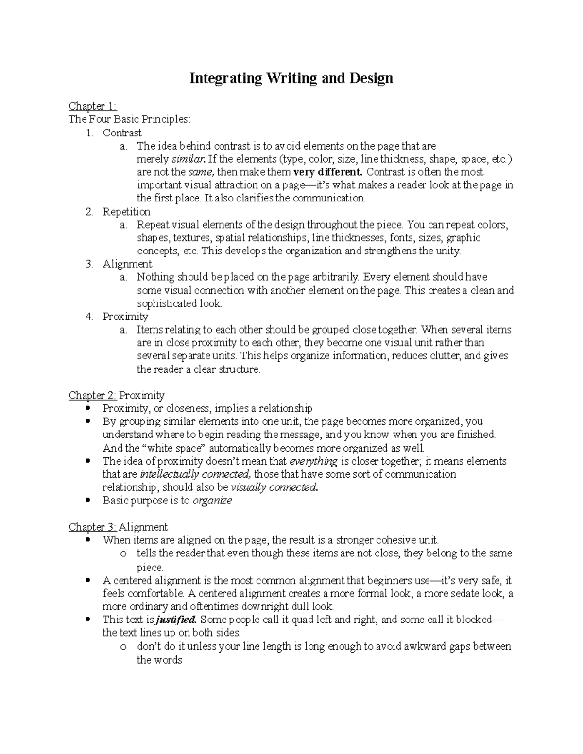 Integrating Writing and Design Notes - Integrating Writing and Design ...