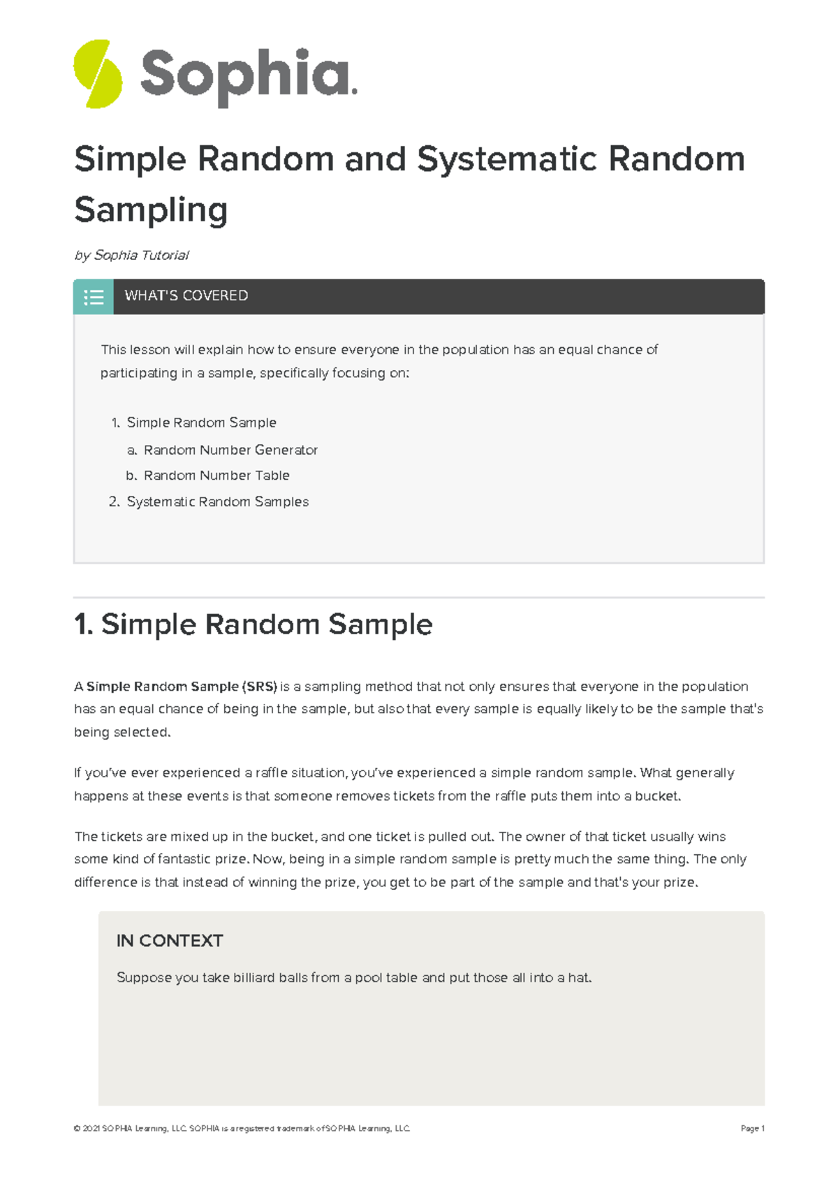 Simple random systematic essay - Simple Random and Systematic Random ...