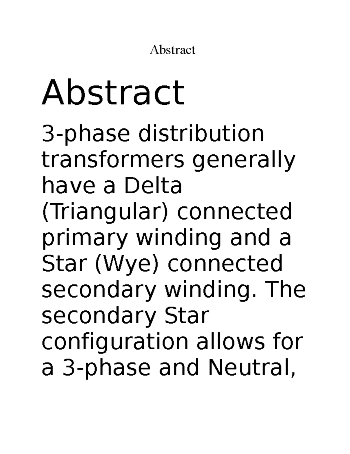 Prathamesh project - ffxbxxb - Abstract Abstract 3-phase distribution ...