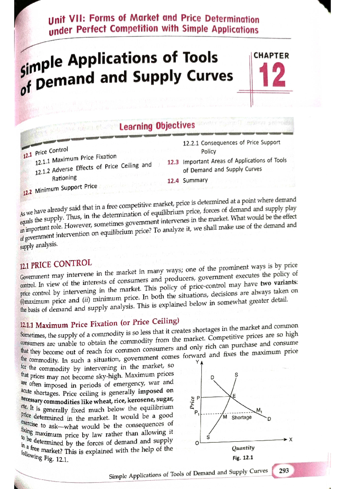 Applications of tools of demand and supply curves - Economics 1021A/B - Studocu