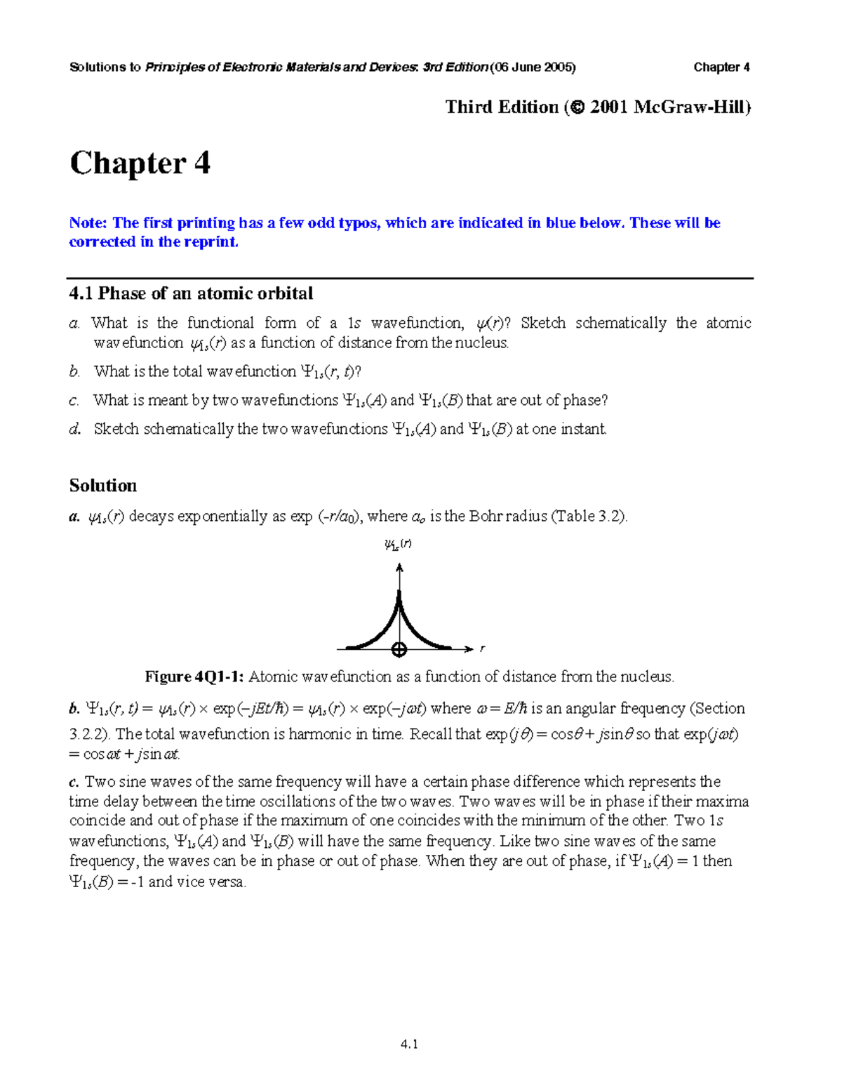 Ch04sm 3ed - 물리에 고나련된 - Third Edition (© 2001 McGraw-Hill) Chapter 4 ...