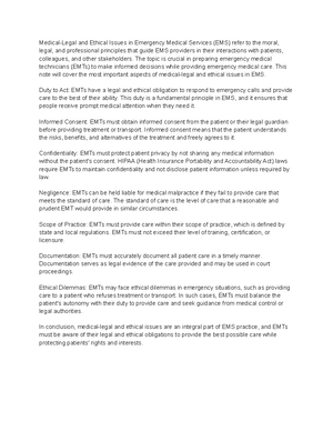 Airway Management - This is particularly important in emergency ...