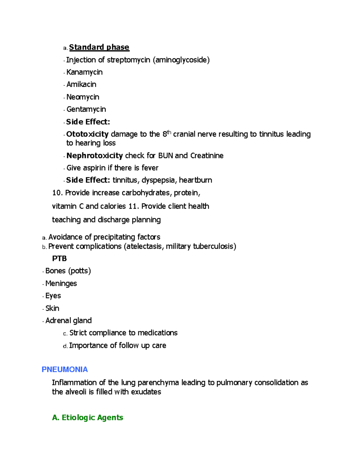 Etiologic Agents - summary - a. Standard phase Injection of ...