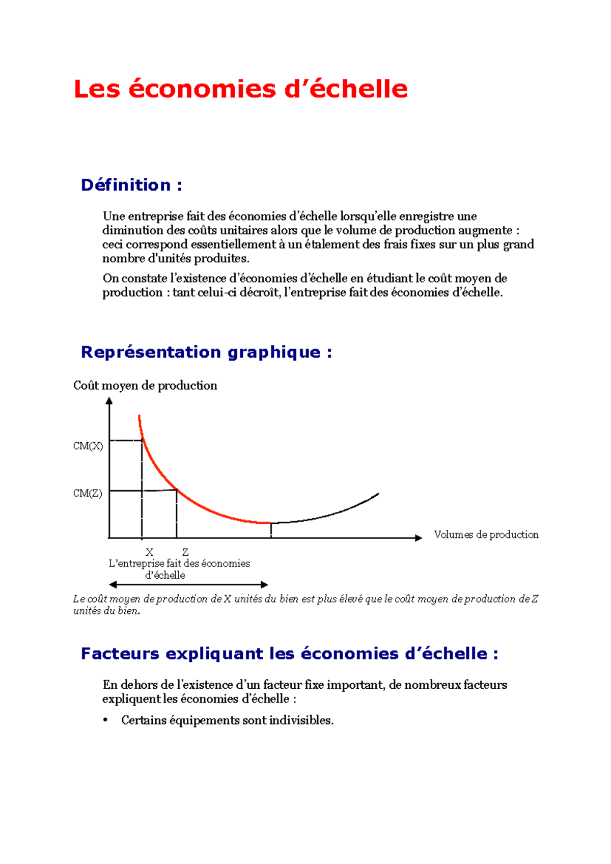 Les économies d'échelle - Les économies d’échelle Définition : Une ...