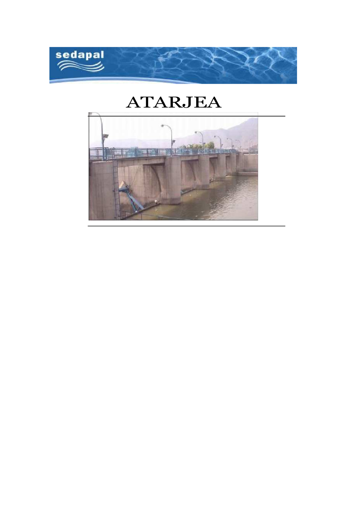 Atarjea - ATARJEA Zona de Operación: Provincias de Lima y ...