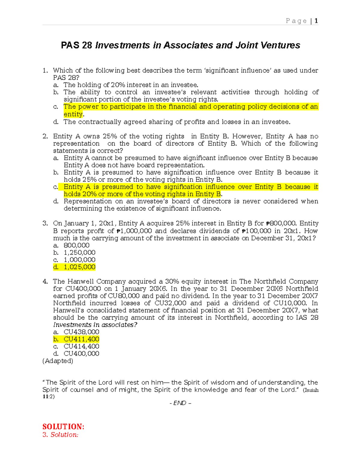 PAS-28 Investments-IN- Assoc - P a g e | 1 PAS 28 Investments in ...