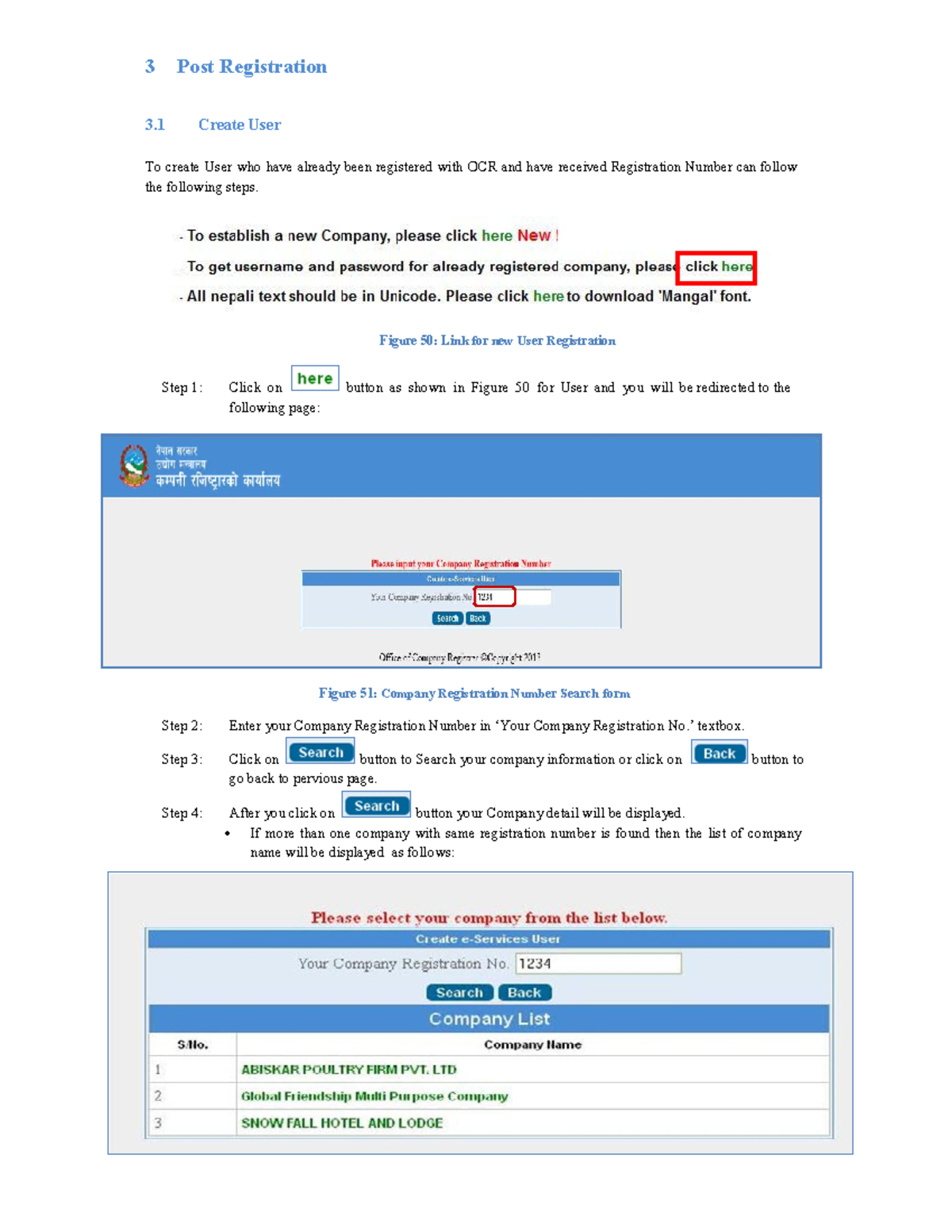 Post Registration - asda - 3 Post Registration 3 Create User To create ...