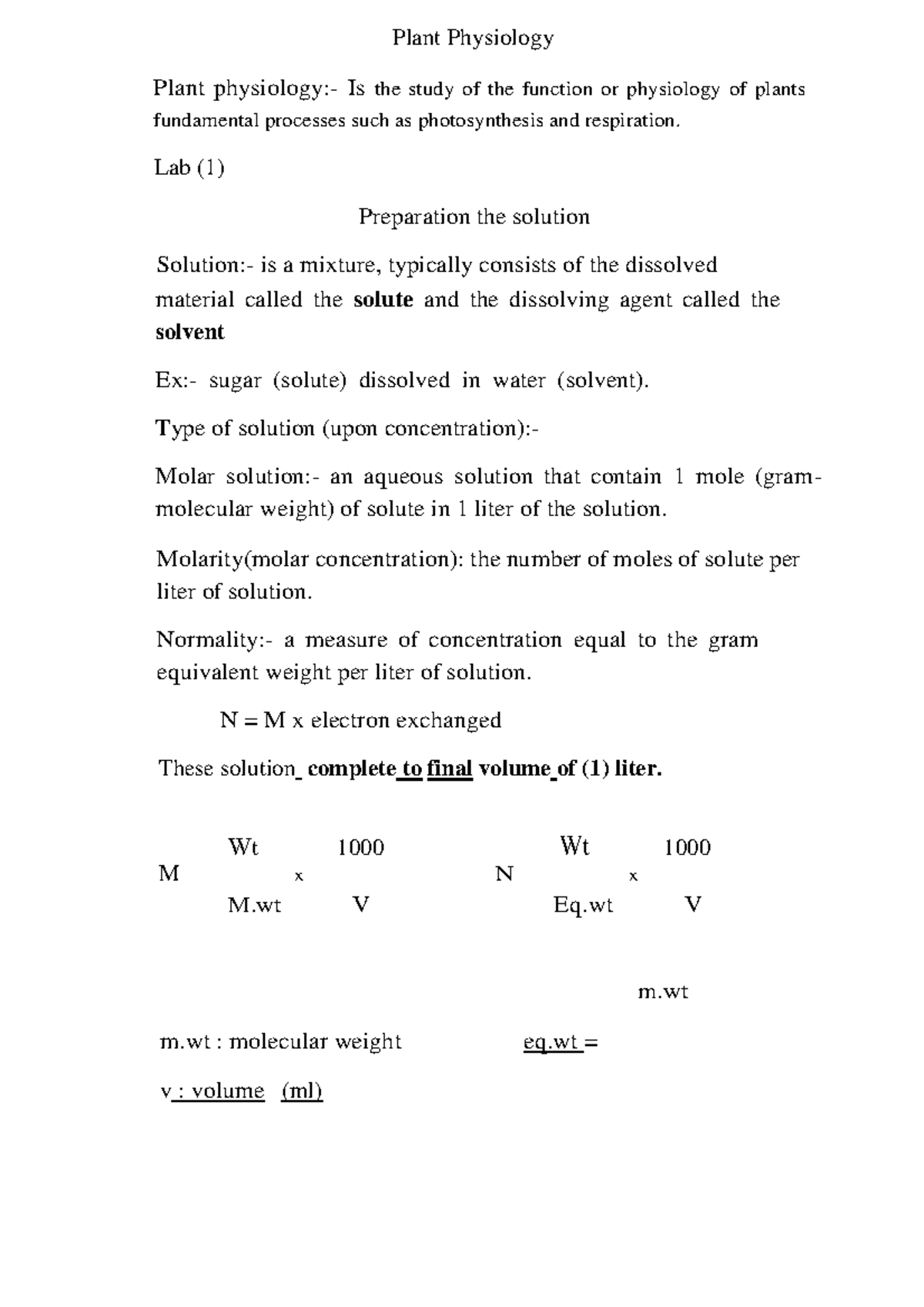 Plant Physiology Plant Physiology Plant Physiology Is The Study Of