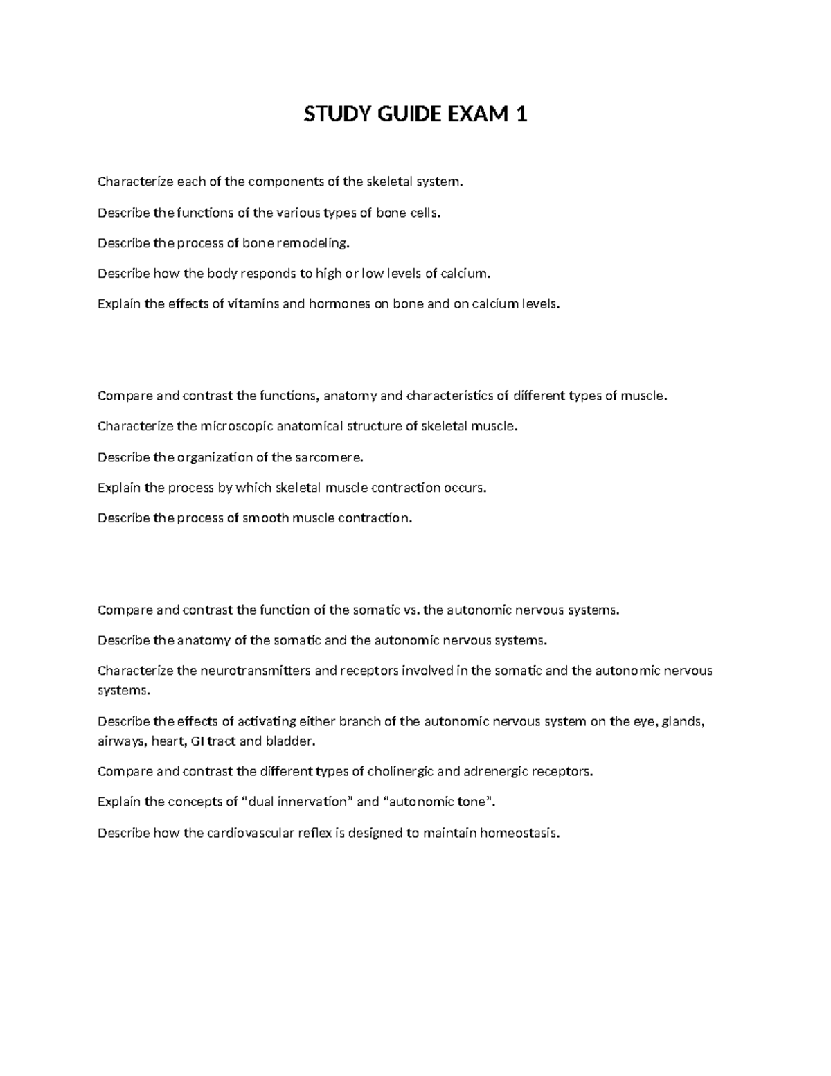 PSB 225 Exam 1 Study Guide - Tagged - PAS 527 - MCPHS University - Studocu