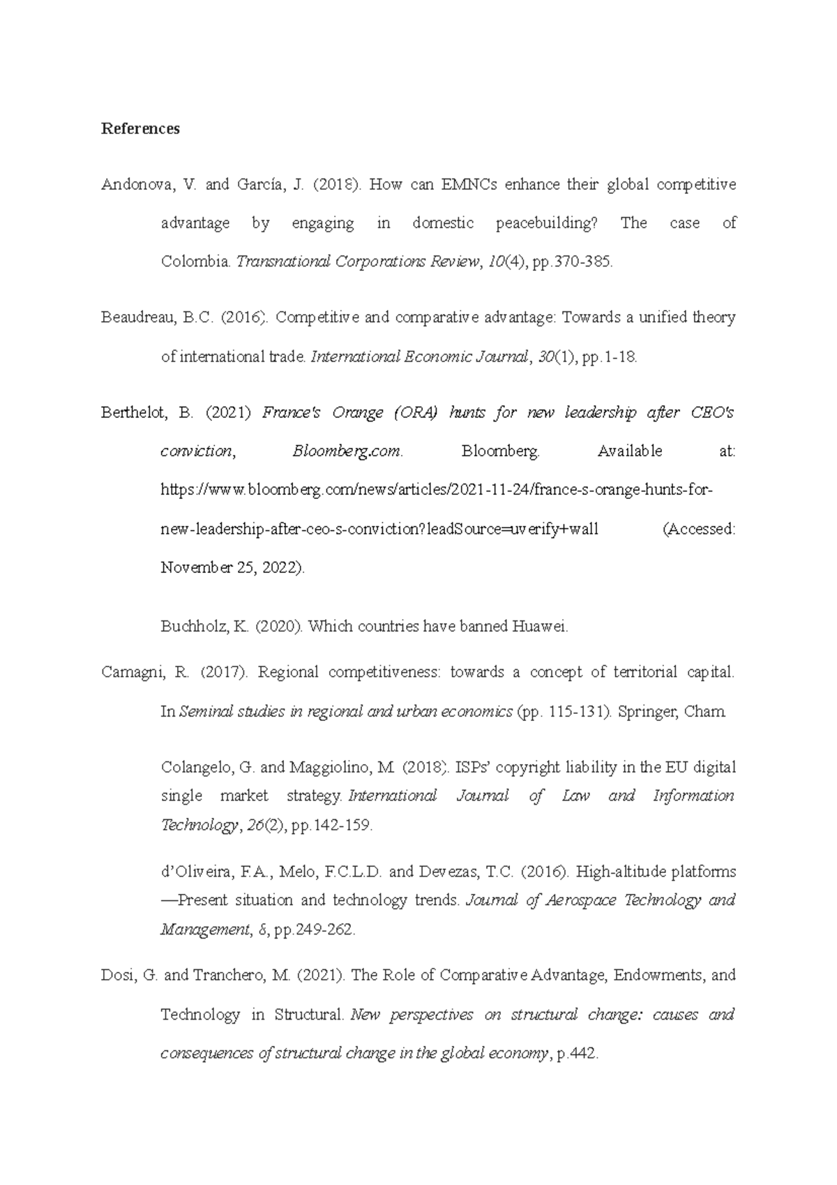 Referencess - References Andonova, V. and García, J. ( 2018 ). How can ...