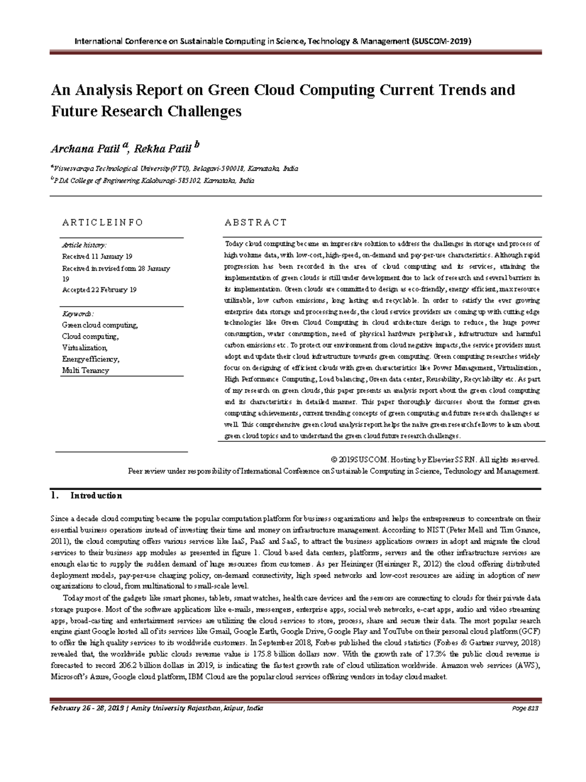 An Analysis Report on Green Cloud Computing Current Trends and Future ...