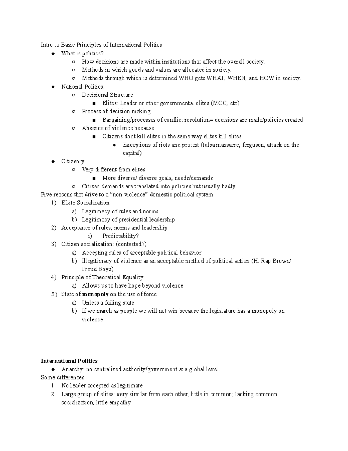 Political Science 365 notes - Intro to Basic Principles of ...