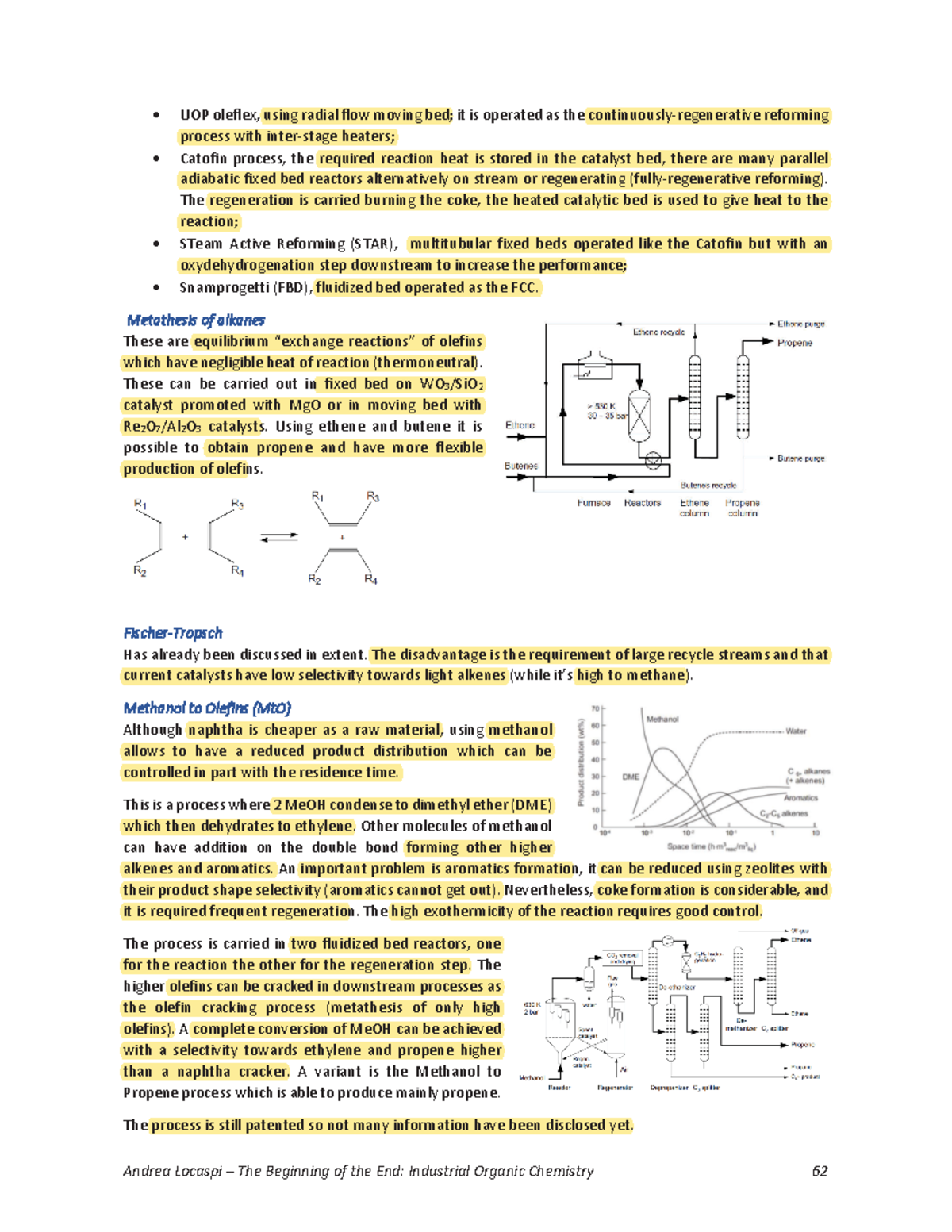 Petrochemical III - x UOP oleflex, using radial flow moving bed; it is ...
