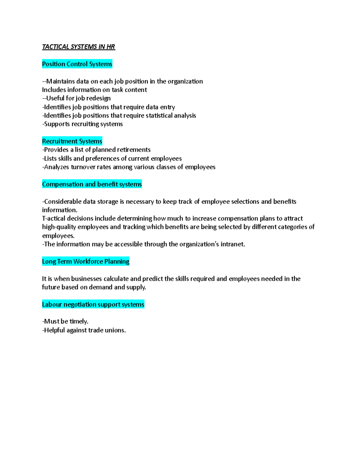 Tactical Systems IN HR - TACTICAL SYSTEMS IN HR Position Control ...