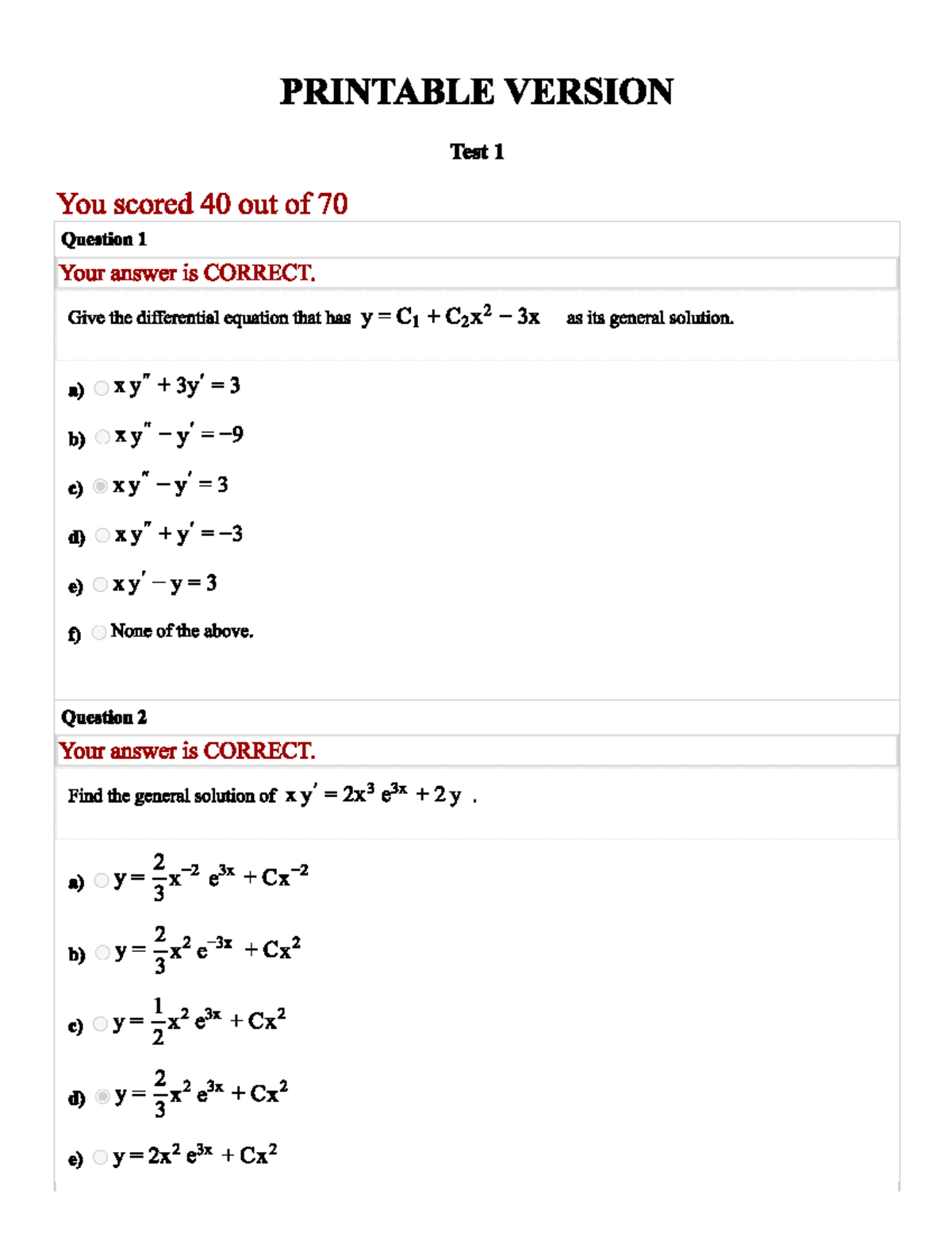 Emath Test 1 Spring 2023 - MATH 3321 - Studocu