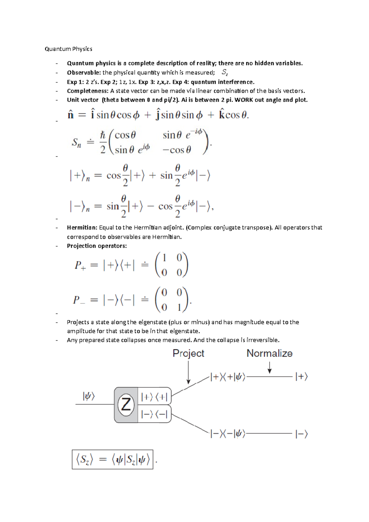 Physics-Notes - summaries for theory exam - Quantum Physics Quantum ...