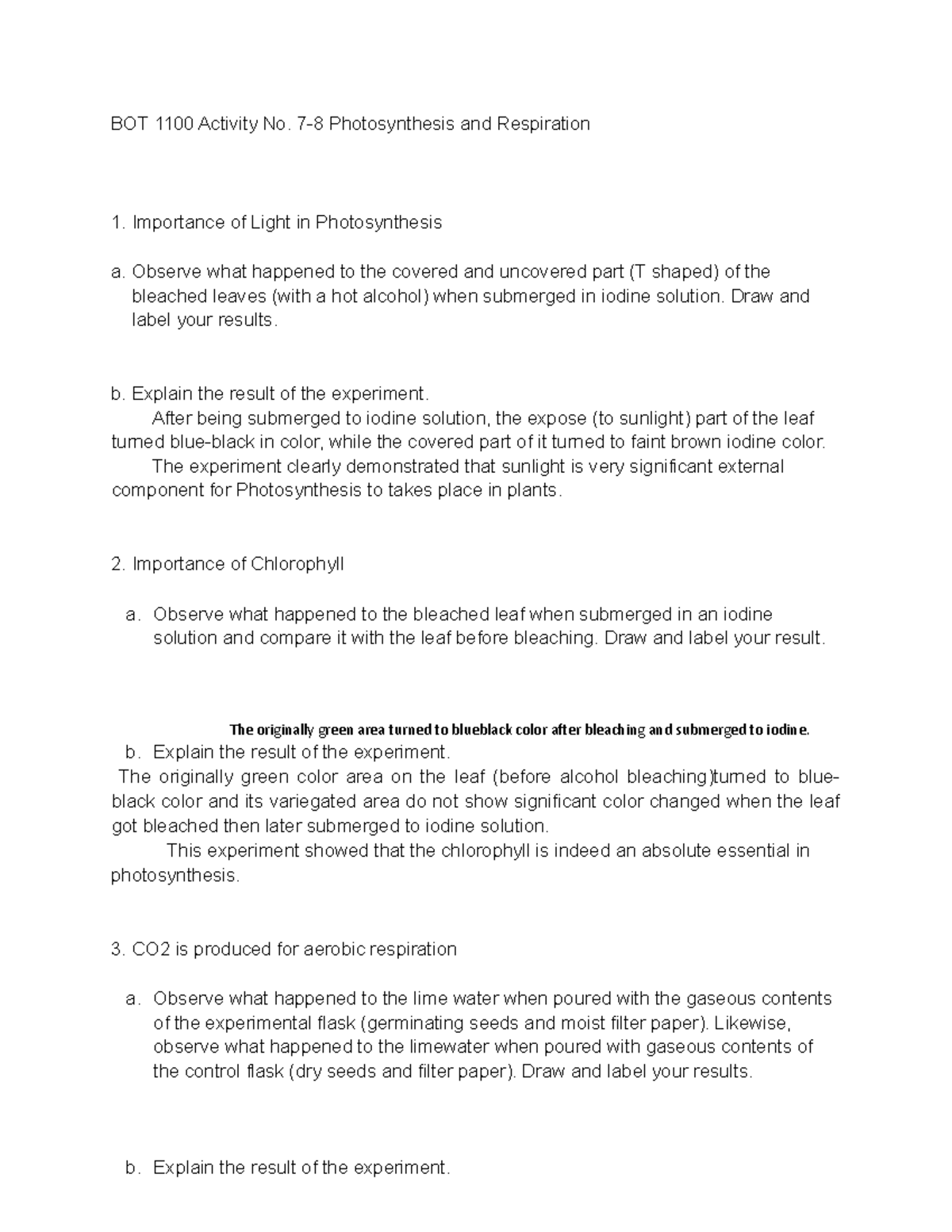 BOT1100 7-8 Learning Activity - BOT 1100 Activity No. 7-8 ...