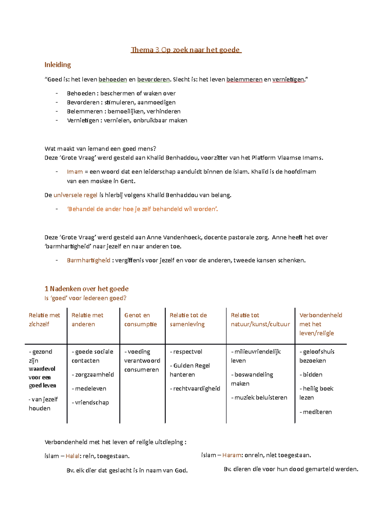 Thema 3 Op zoek naar het goede - Thema 3 Op zoek naar het goede ...