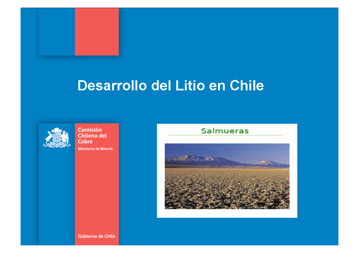 Litio en chile - Desarrollo del Litio en Chile I. Mercado II. Recursos ...