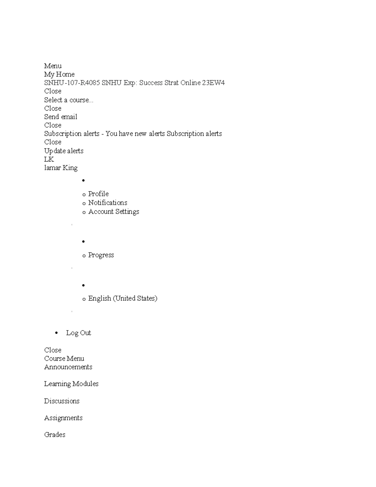 8-1 Discussion Looking Ahead - SNHU-107-R4085 SNHU Exp Success Strat ...