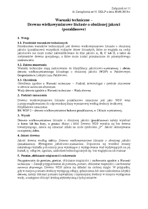 10 Warunki techniczne - Wstęp 1. Przedmiot warunków technicznych Przedmiotem warunków ...