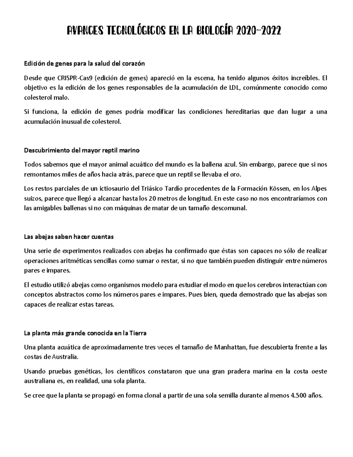 Ifo - hvgvg - Avances tecnolÛgicos en la biologÌa 2020- EdiciÛn de ...