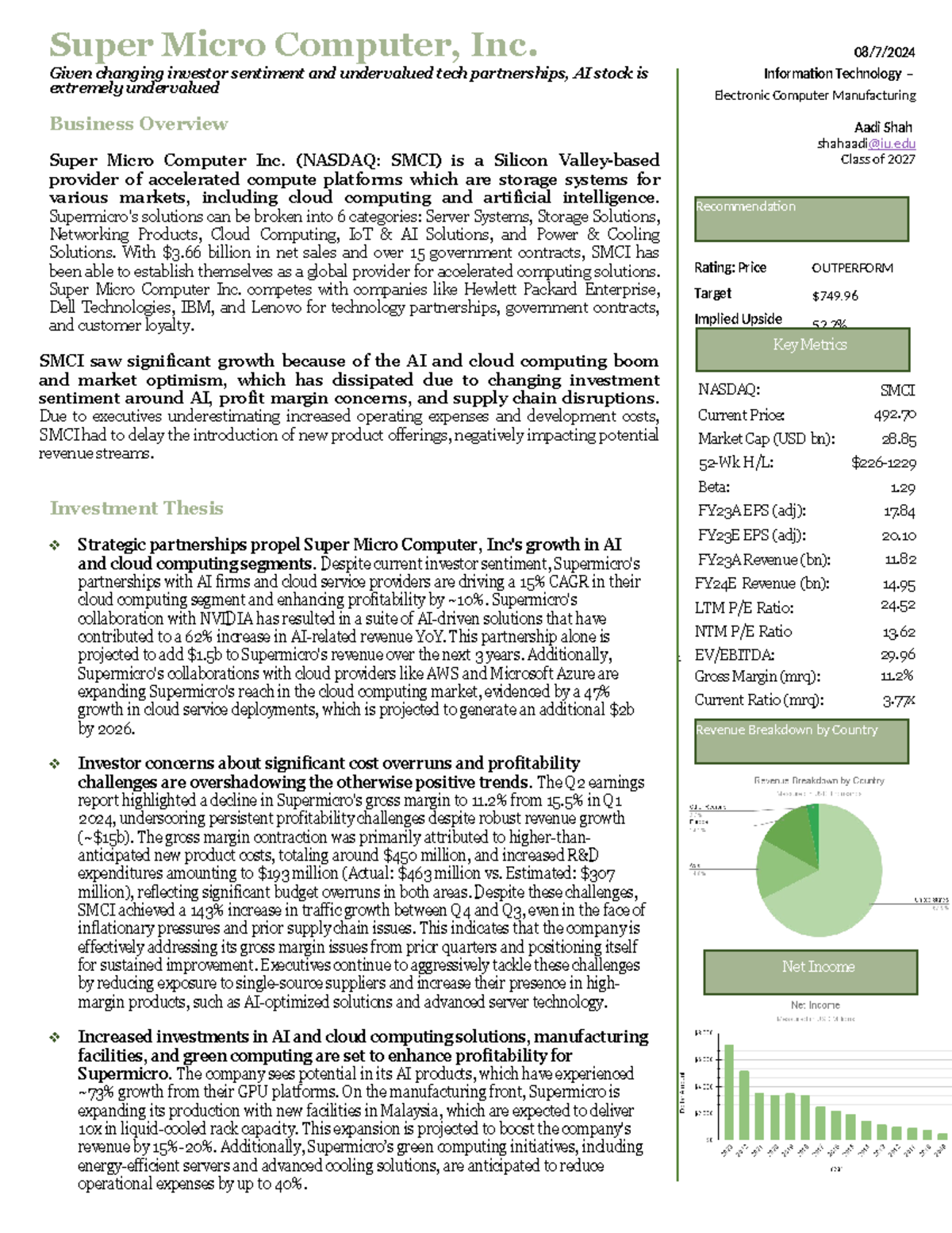 Super Micro Computer, Inc. Stock Pitch - Super Micro Computer, Inc ...