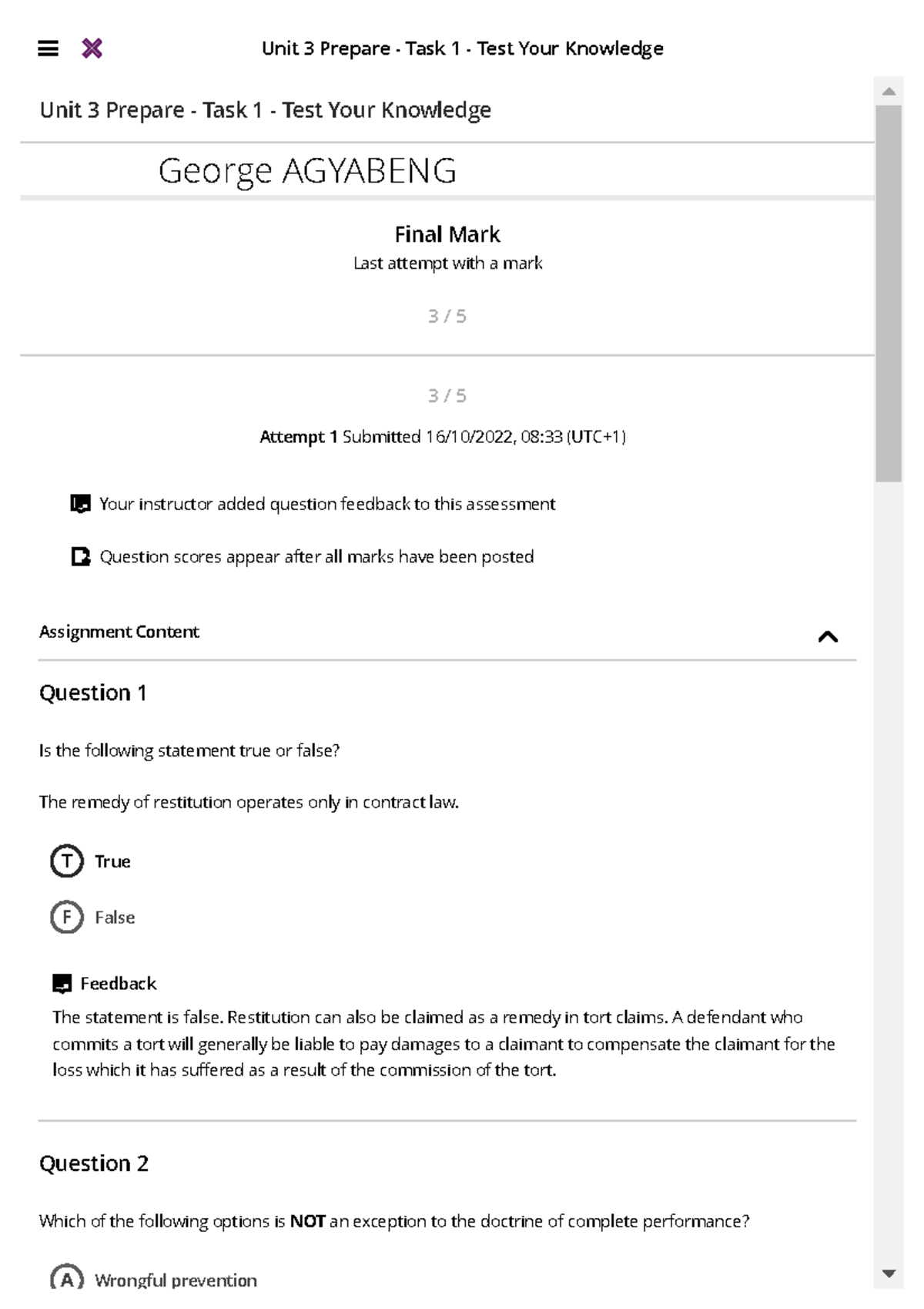 Task 2 - wafg - Unit 3 Prepare - Task 1 - Test Your Knowledge George ...
