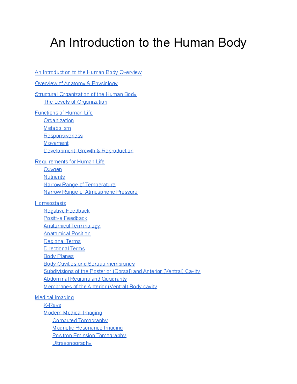 KAAP309 -unit 1B - Unit 1B - an introduction to the human body - An ...