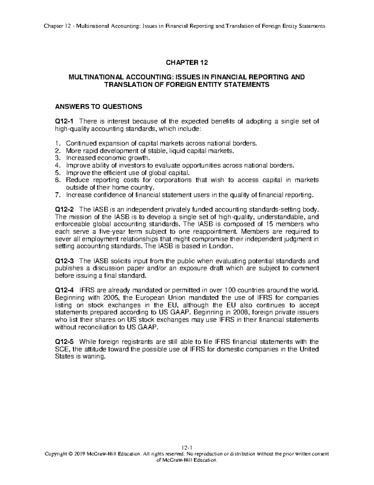 Christensen 12e Chap12 SM - Copyright © 2019 McGraw-Hill Education. All ...