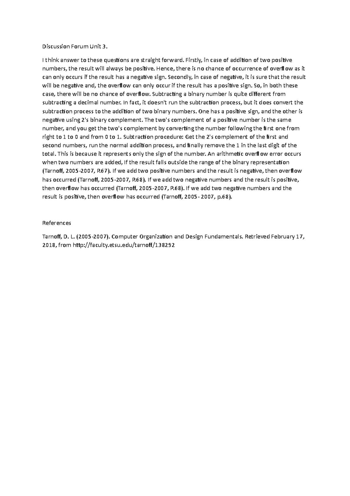 Discussion Forum Assignment 2 learning journal - Discussion Forum Unit ...