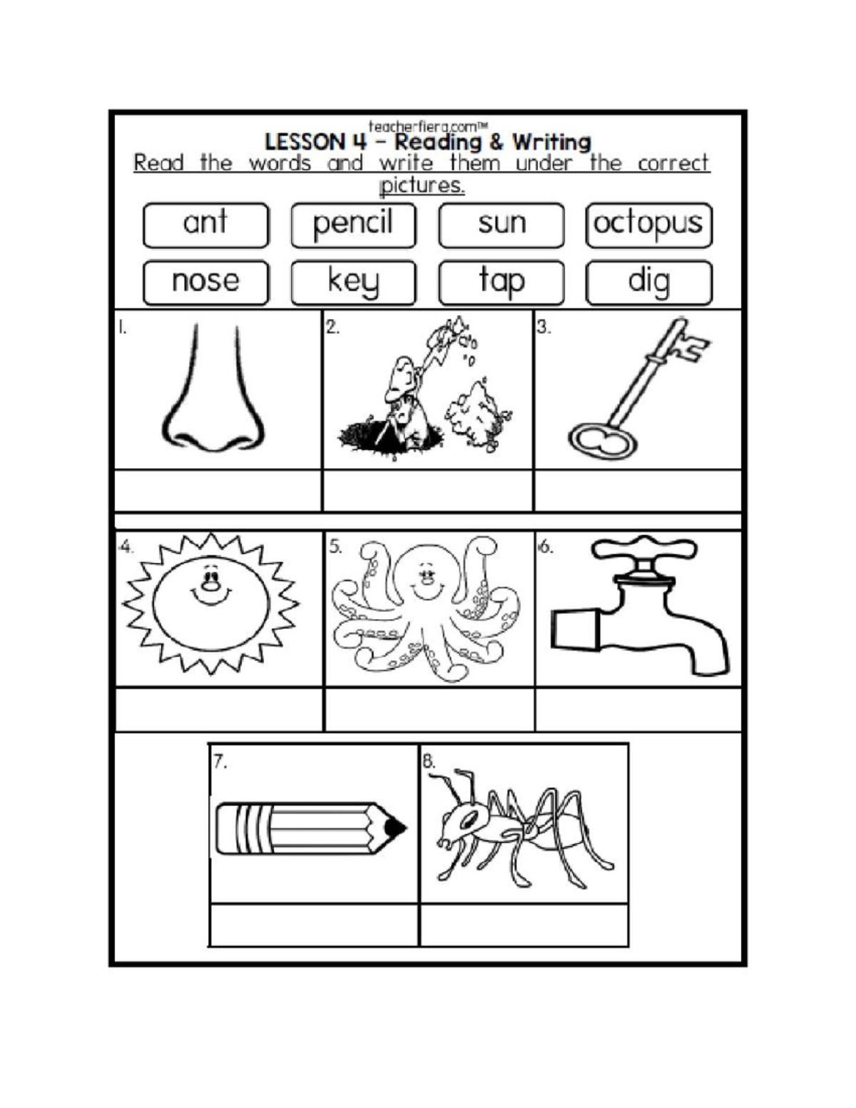 Latihan bi year 1 - teacherfierg LESSON 4 Reading Writing Read the ...